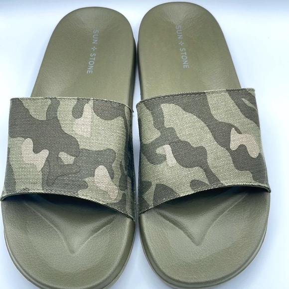 Sun + Stone | Shoes | New Mens Army Green Camp Camouflage Camp Print ...